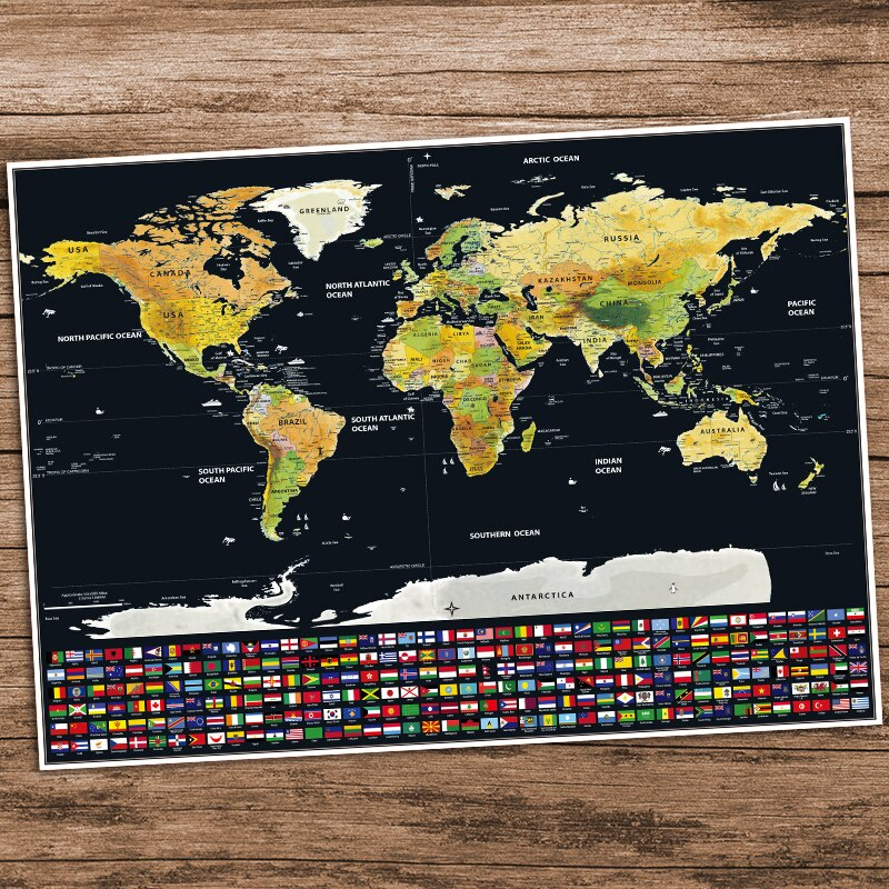 Deluxe Personalized Scratch World Map · Mavigadget