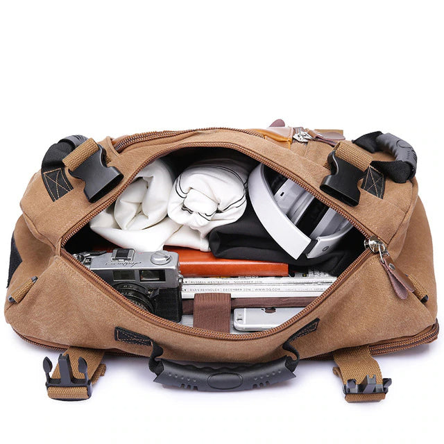 Men Canvas Multifunctional Travel Backpack · Mavigadget