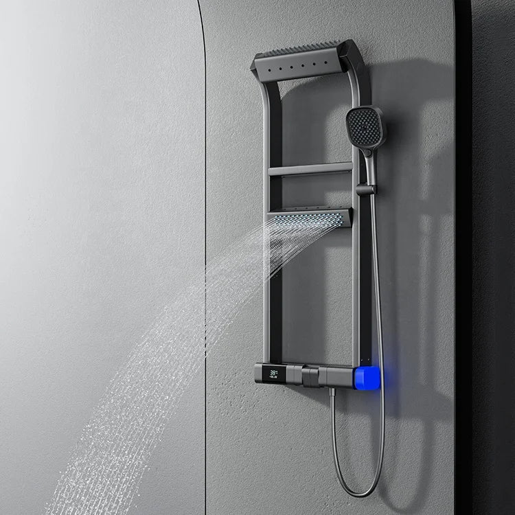 Modern LED Digital Display Thermostatic Piano Keys Shower Set · Mavigadget