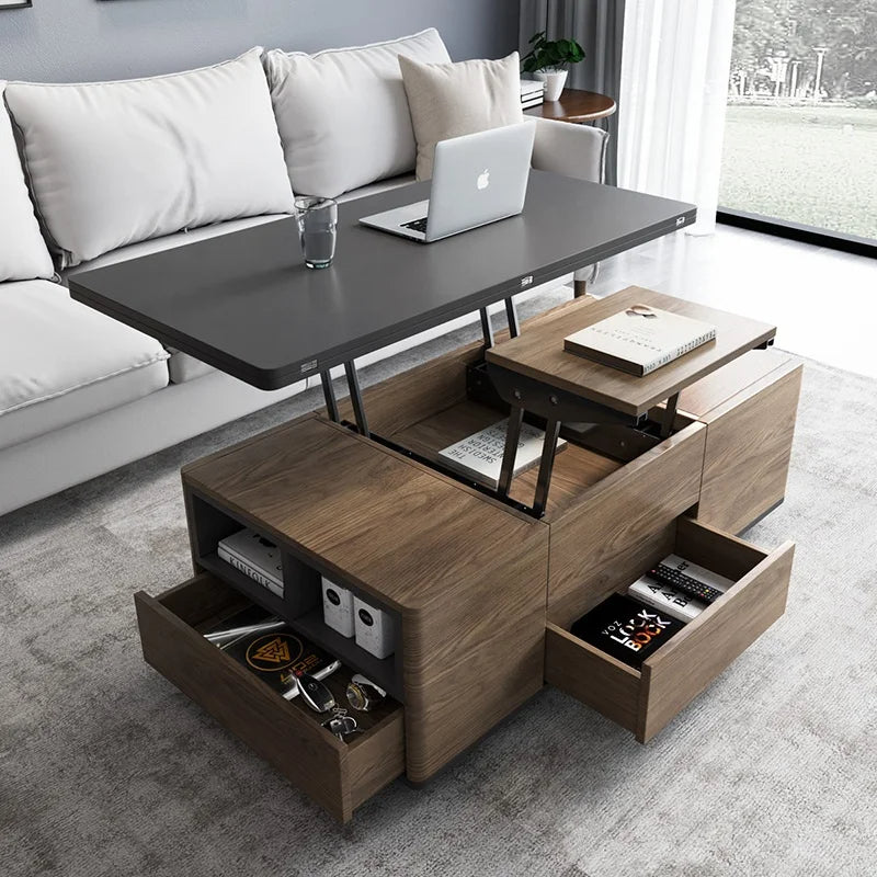 Space Saving Modern Convertible Folding Lift Coffee Table · Mavigadget