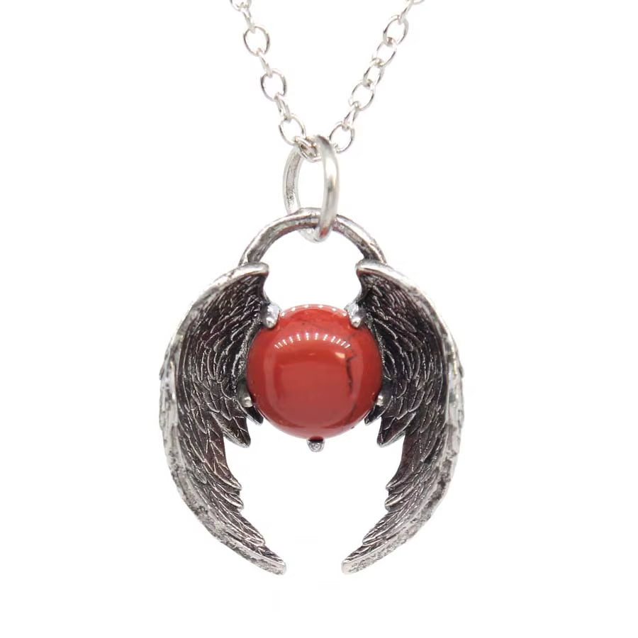 Creative Eagle Wings Feather Glowing Ball Necklace · Mavigadget