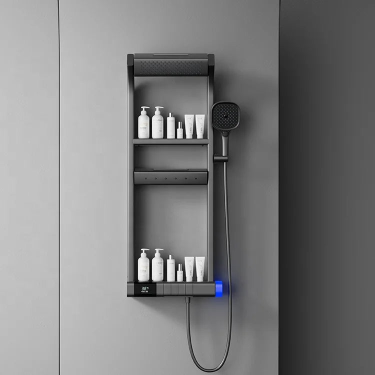 Modern LED Digital Display Thermostatic Piano Keys Shower Set · Mavigadget