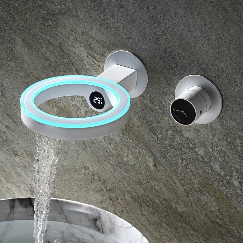 Ring-Shaped LED Elegant Smart Digital Bathroom Faucet · Mavigadget