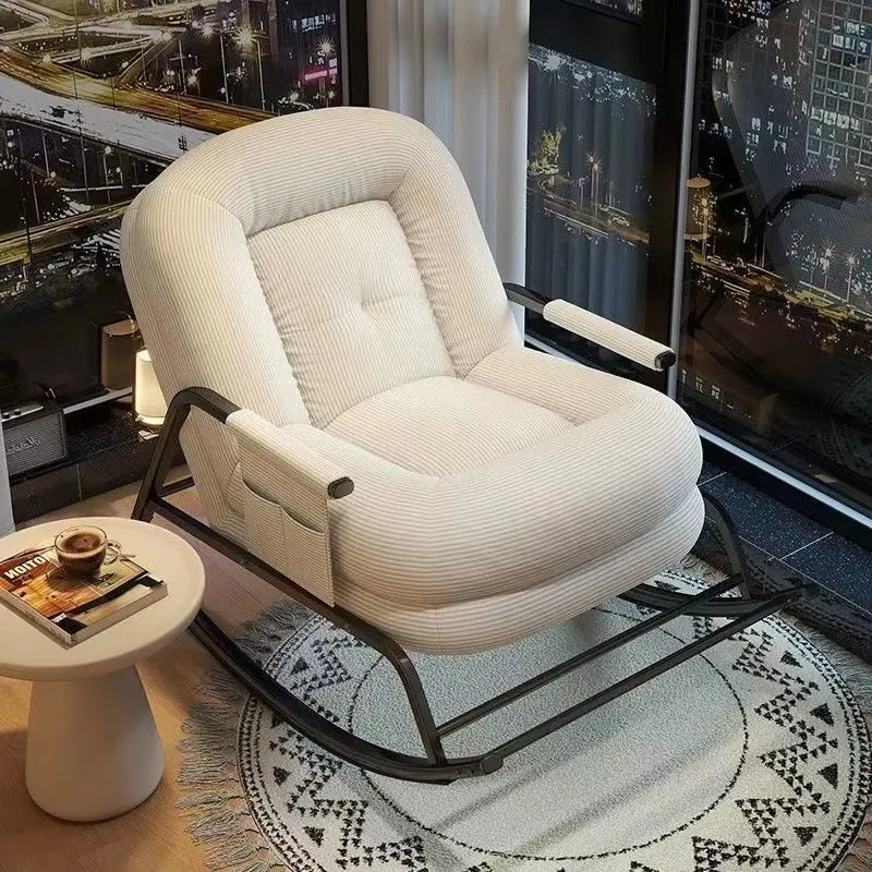 Modern Luxury Relaxing Cozy Padded Rocking Chair · Mavigadget