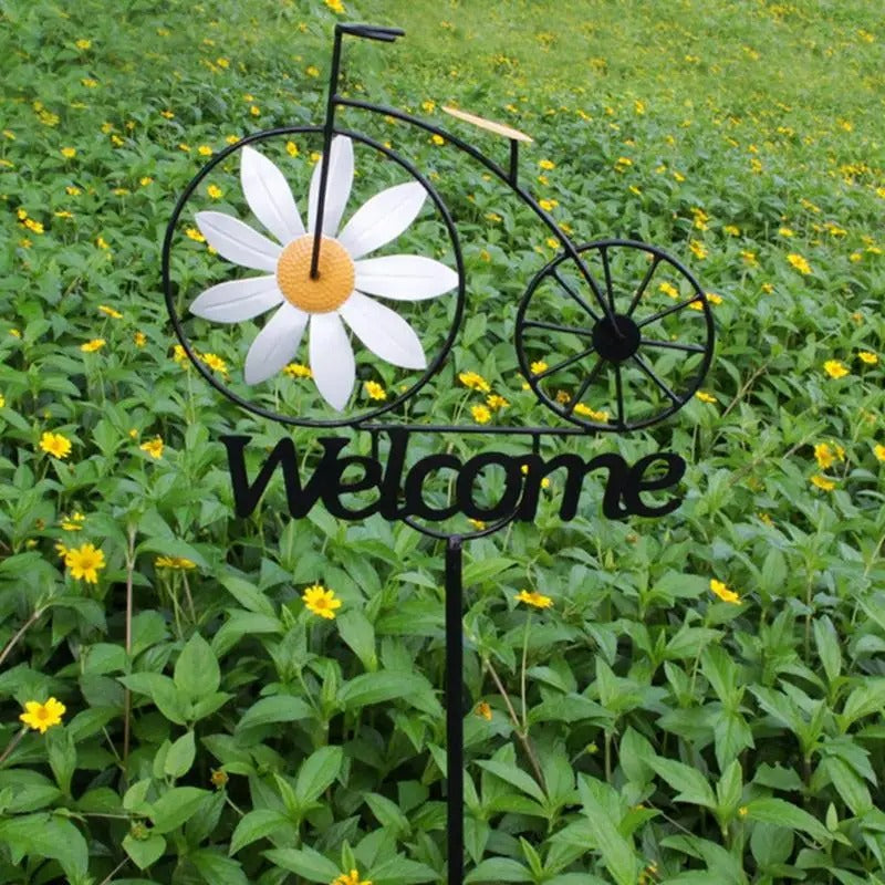 Charming Bicycle Welcome Windmill · Mavigadget
