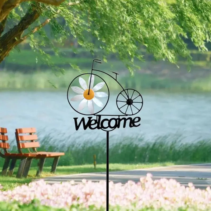Charming Bicycle Welcome Windmill · Mavigadget