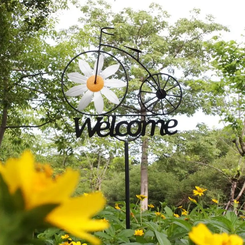 Charming Bicycle Welcome Windmill · Mavigadget