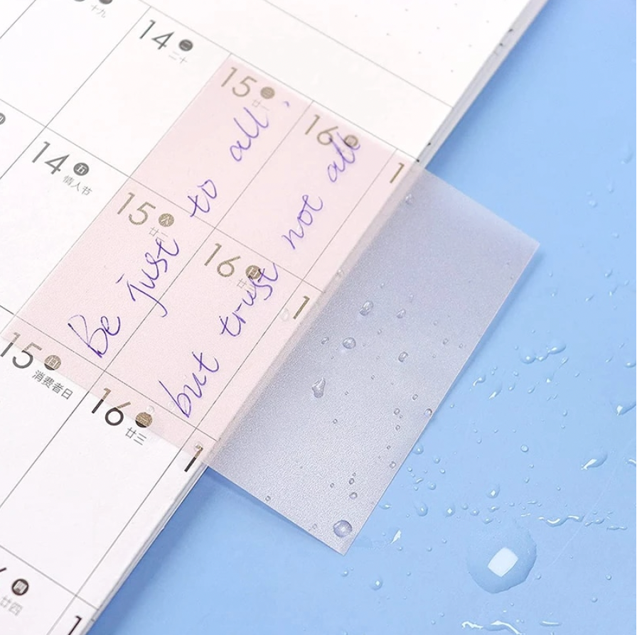 Creative Sticky Transparent Waterproof Notepads · Mavigadget