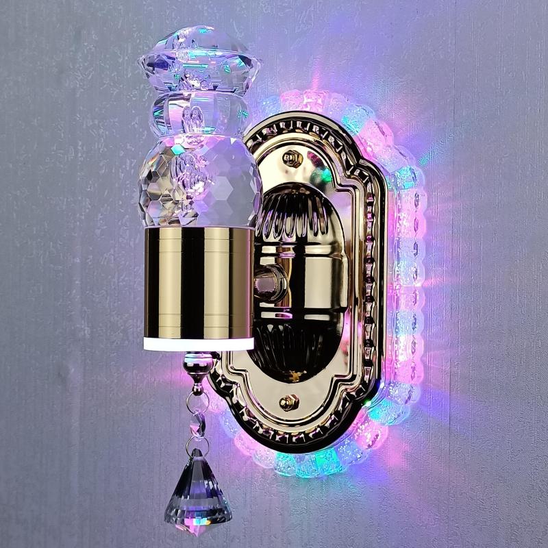 Elegant Crystal Flower Dimming Wall Lamp · Mavigadget