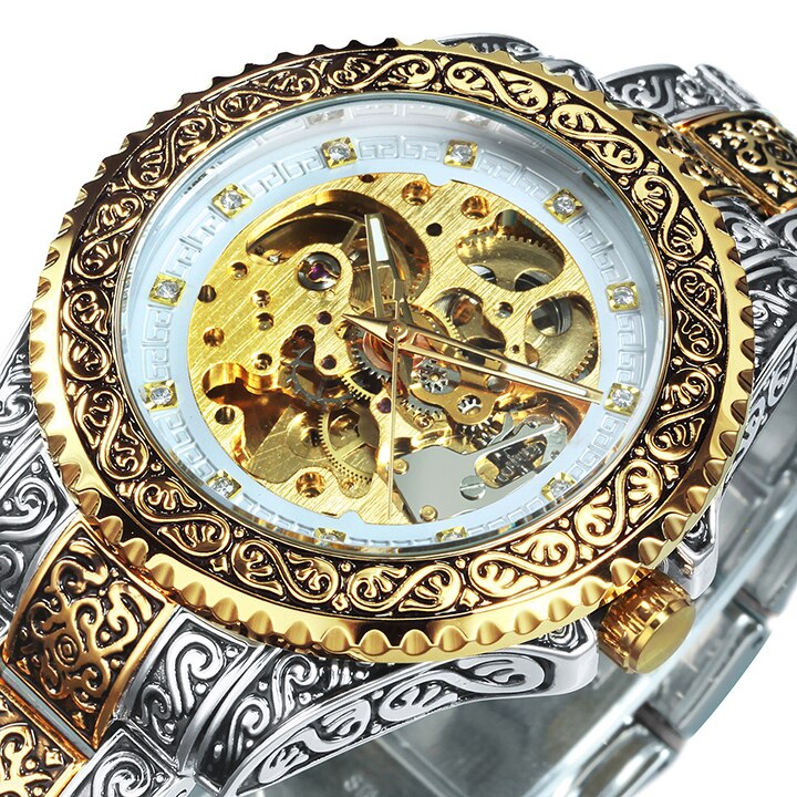 Retro Lux Hand-Engraved Automatic Mechanic Watch · Mavigadget