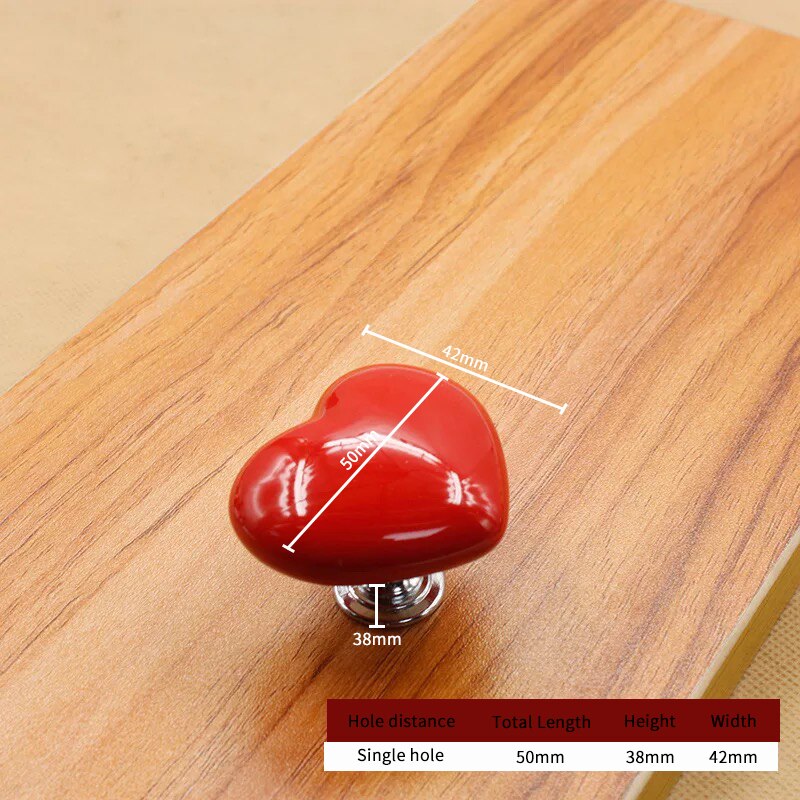 Ceramic Heart Door Cabinet Handle · Mavigadget