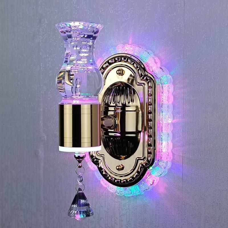 Elegant Crystal Flower Dimming Wall Lamp · Mavigadget