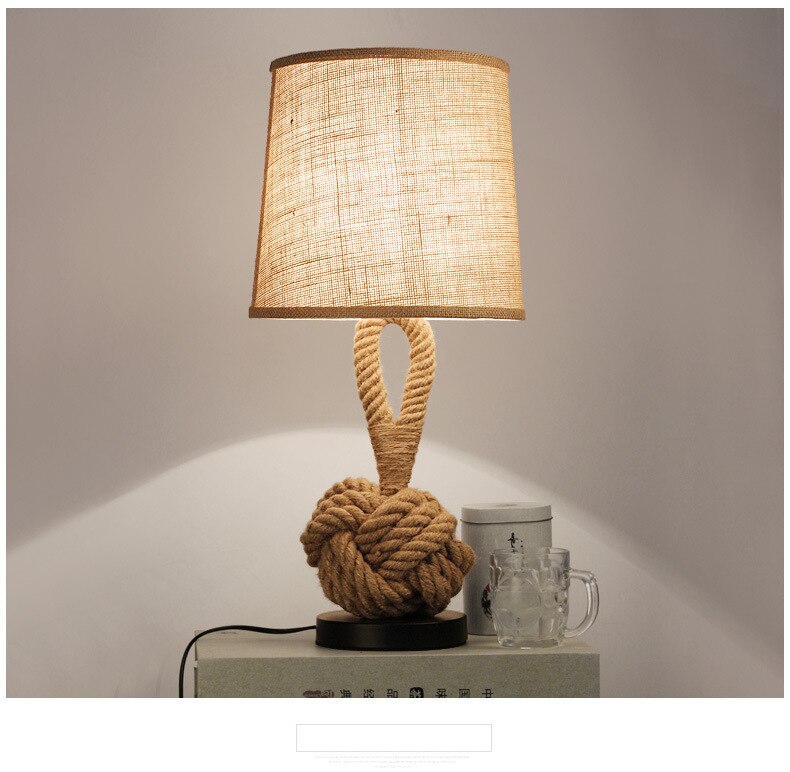 American Retro Rope Table Lamp · Mavigadget