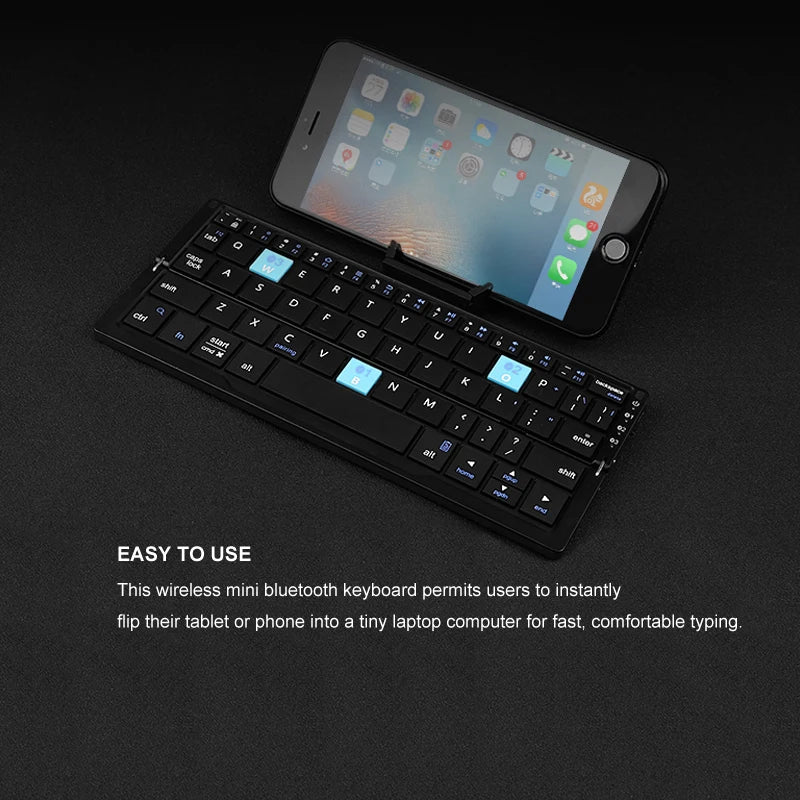 Multi-Device Connection Mini Foldable Bluetooth Keyboard · Mavigadget