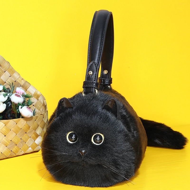 Realistic Cat Handmade Shoulder Bag · Mavigadget