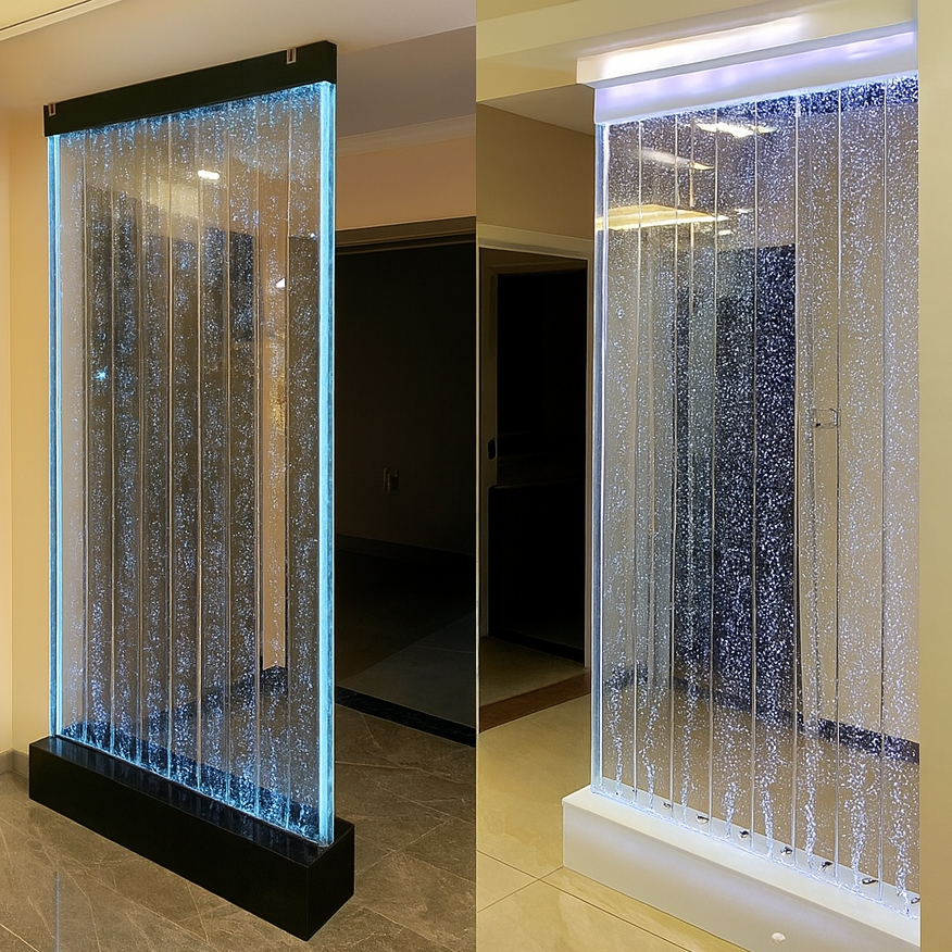Modern LED Bubble Wall Fountain Interior Waterfall · Mavigadget