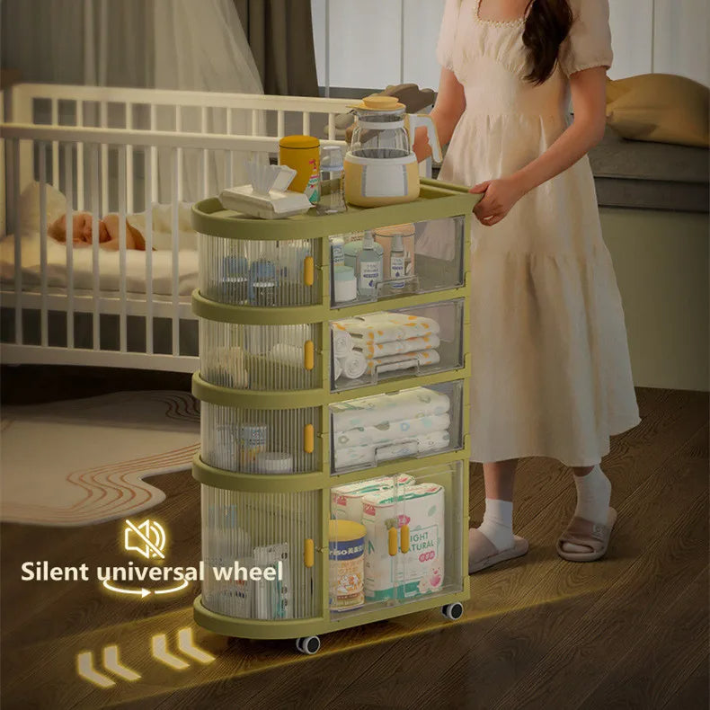 Multi-Layer Storage Organizer Foldable Trolley · Mavigadget