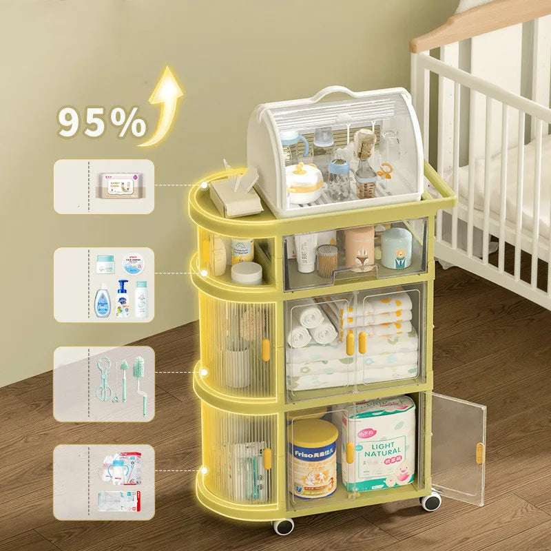 Multi-Layer Storage Organizer Foldable Trolley · Mavigadget