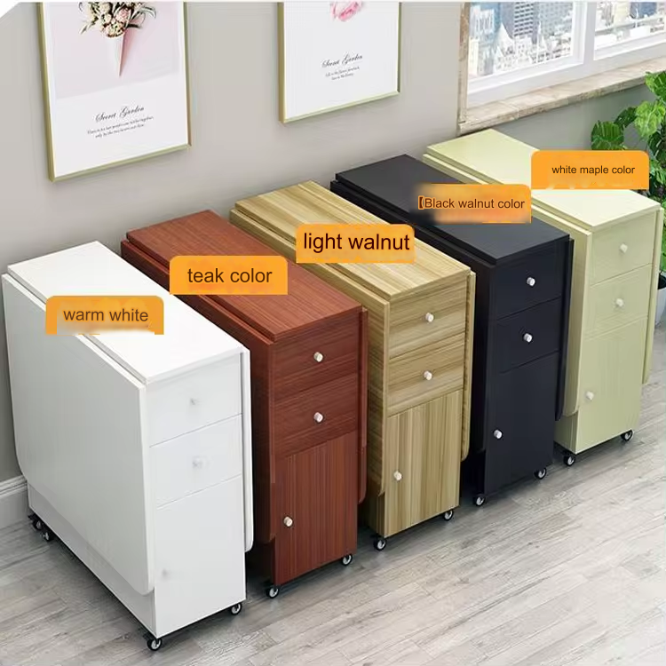Multifunctional Home Office Extendable Drawers Rolling Storage Cart ...