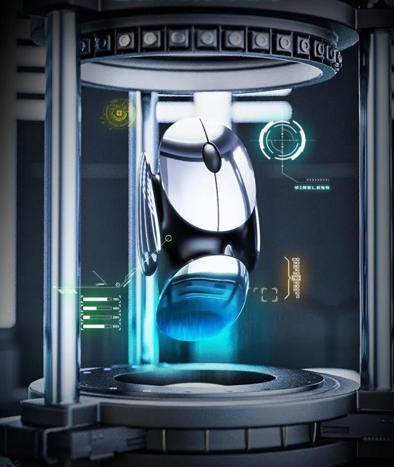 Aluminum Space Ship Wireless Gaming Mouse · Mavigadget