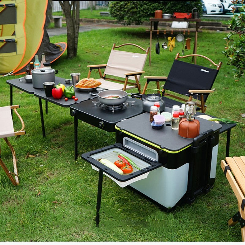 Foldable Mobile Cook Station Outdoor Chef Table · Mavigadget