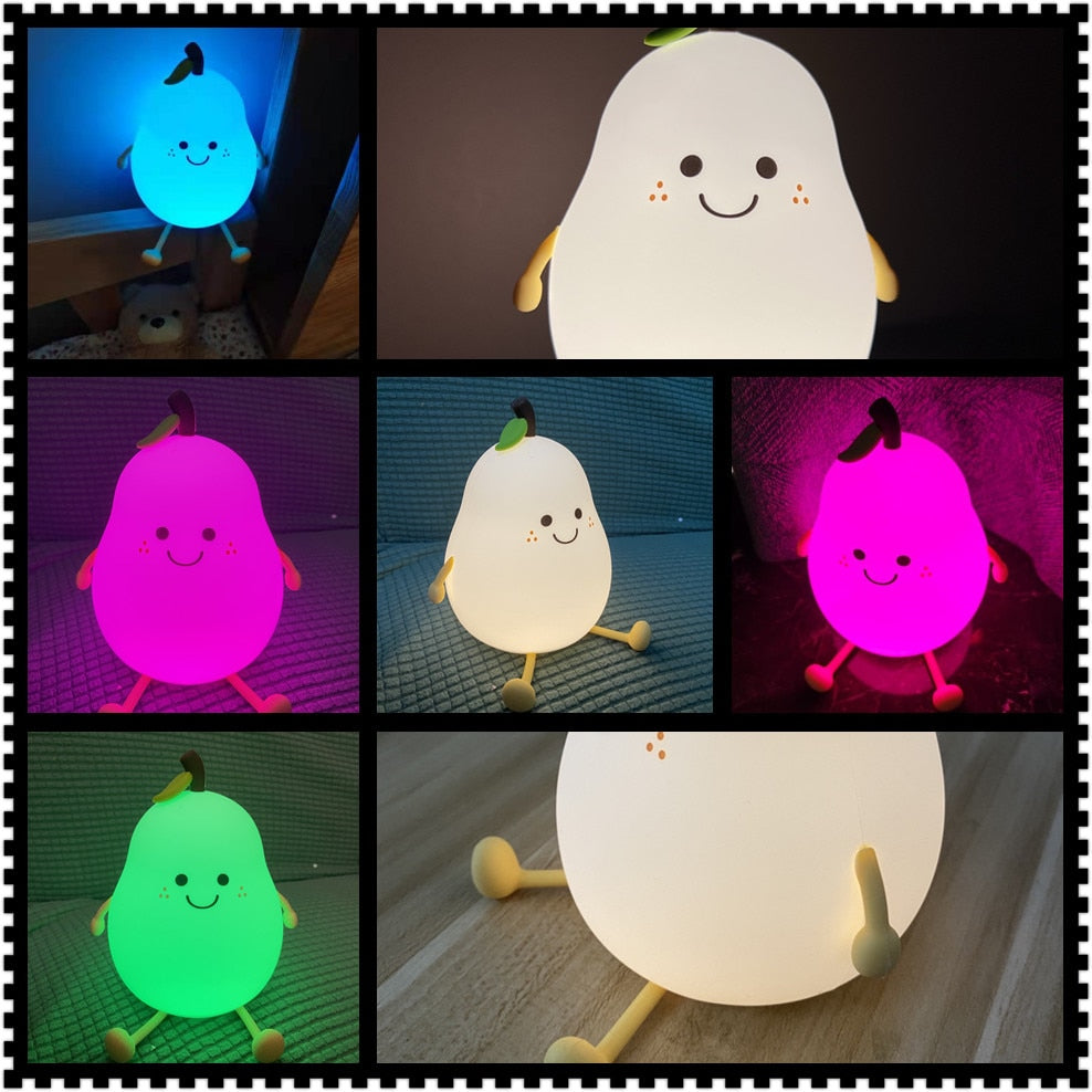 Cute Pear Bedside Touch Night Lamp · Mavigadget