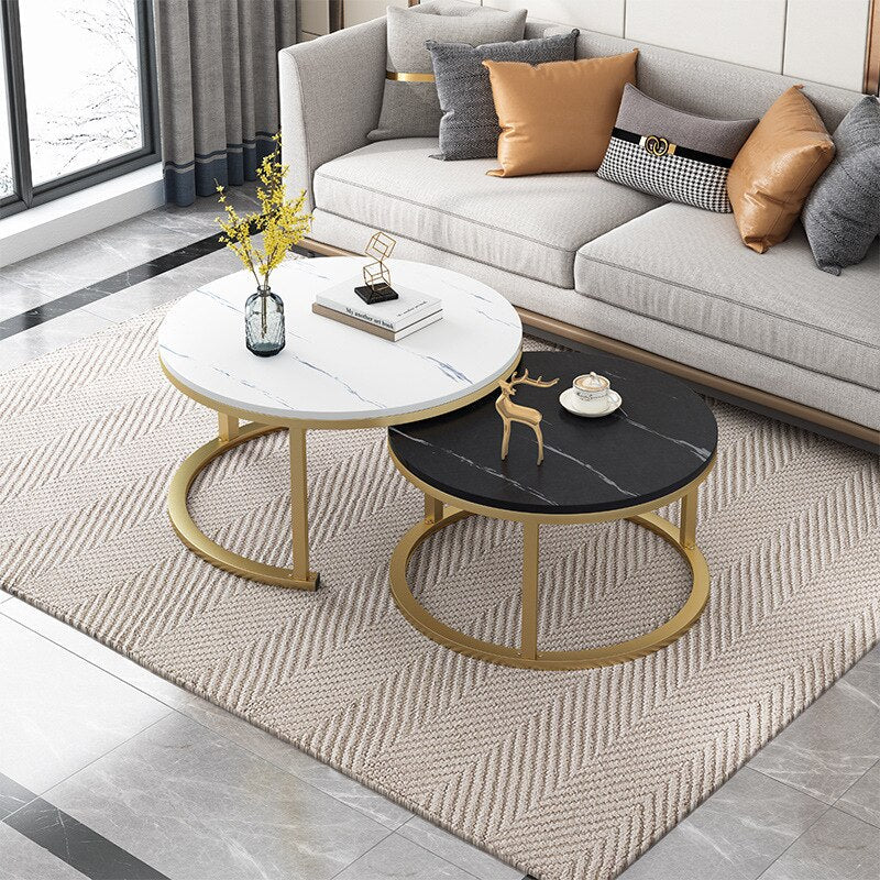 Elegant Mod Circle Design Round Coffee Table · Mavigadget
