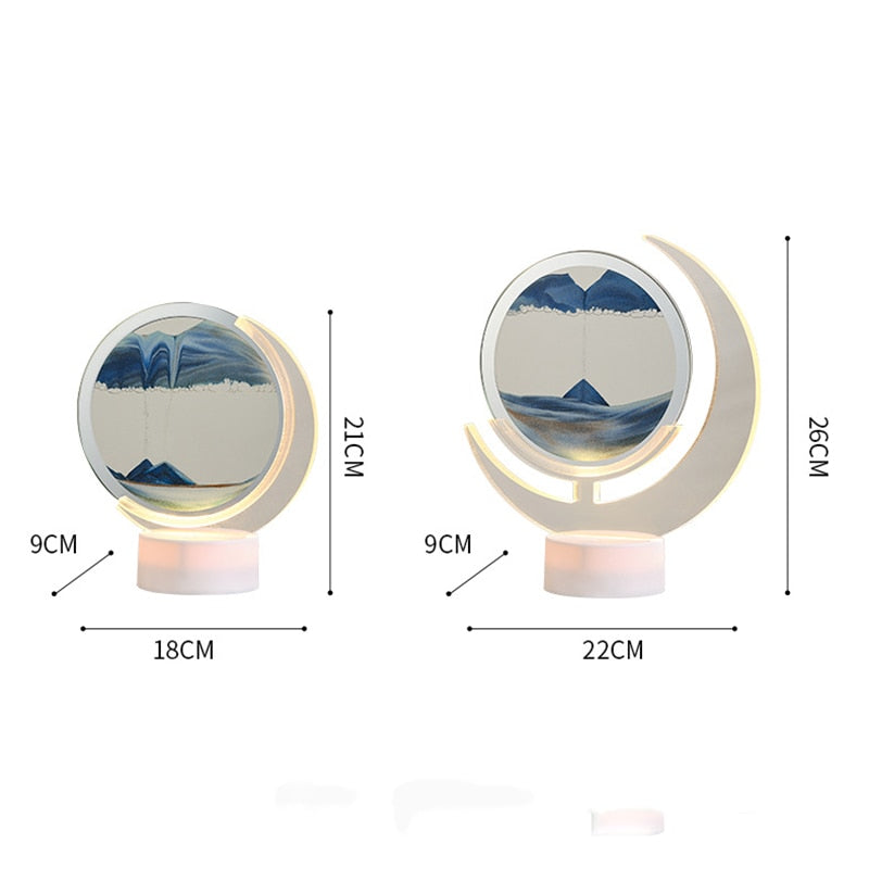 Sand Serenity Moon Shape Night Light · Mavigadget