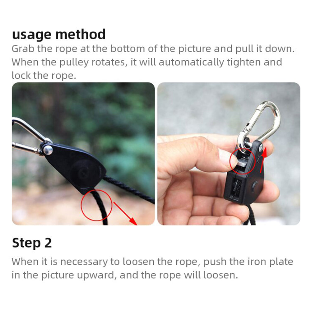 Camp Anywhere Adjustable Ratchet Tent Stabilizer Pulley Hanger · Mavigadget