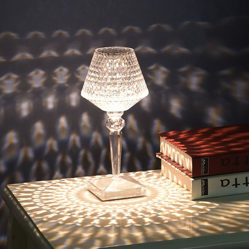 Diamond Glow Rechargeable Crystal Table Lamp · Mavigadget