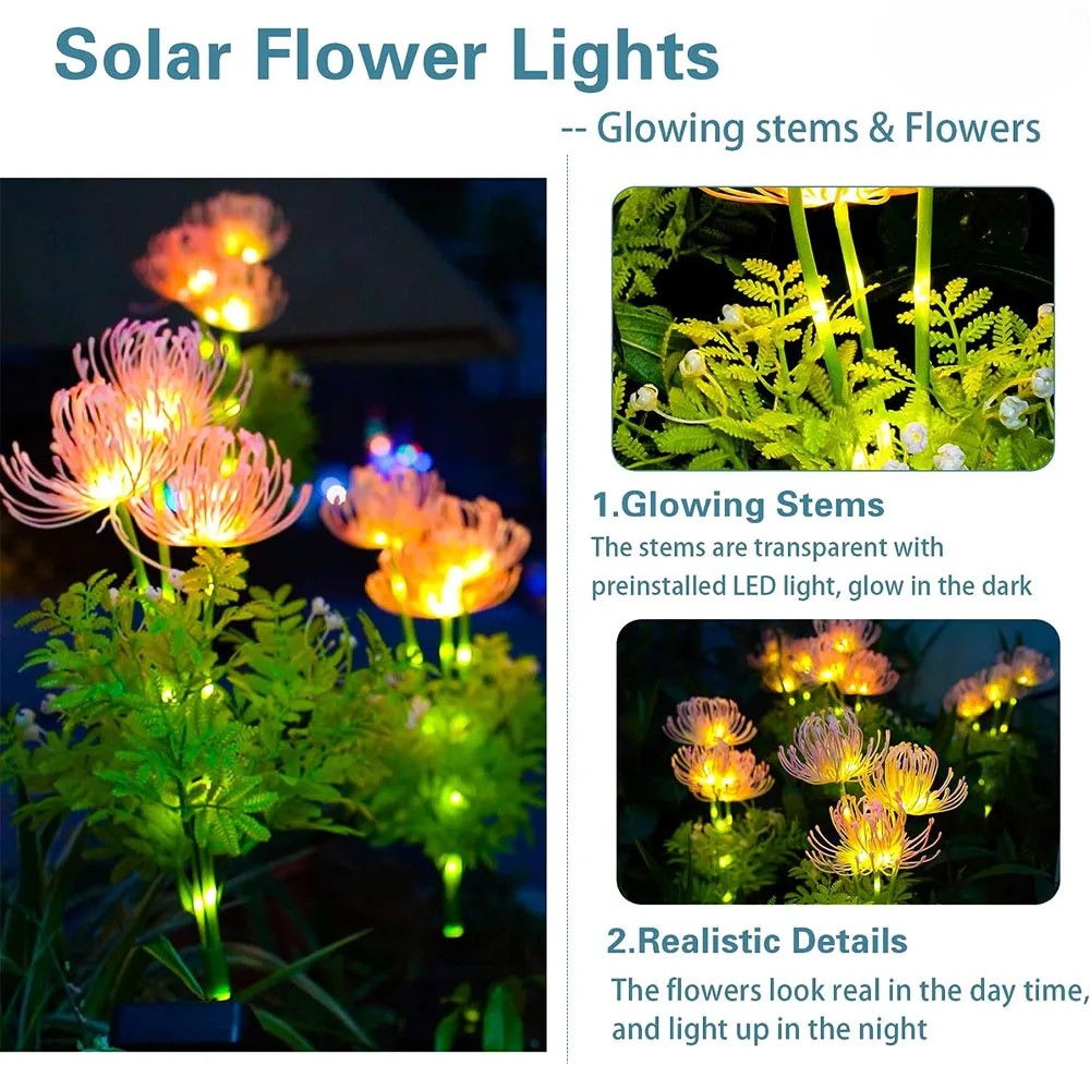 Soft Pink Glow Solar LED Flower Garden Light · Mavigadget
