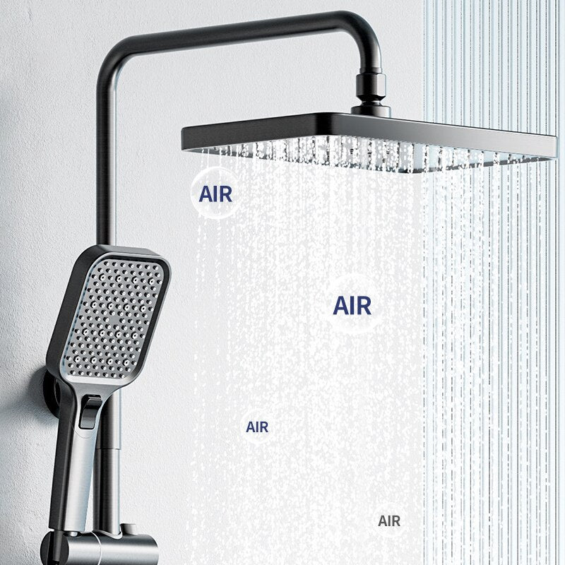 Rainfall Spa Therapy Digital Thermostatic Shower System Set · Mavigadget