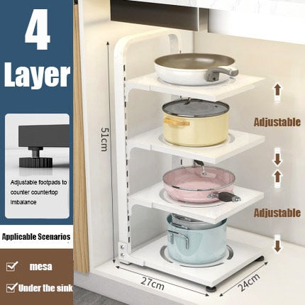 Easy Stack Adjustable Multi-layer Corner Rack · Mavigadget