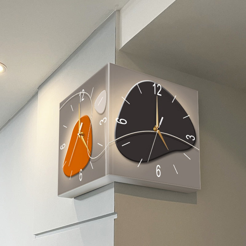 Elegance Time Wall Double Corner Clock · Mavigadget