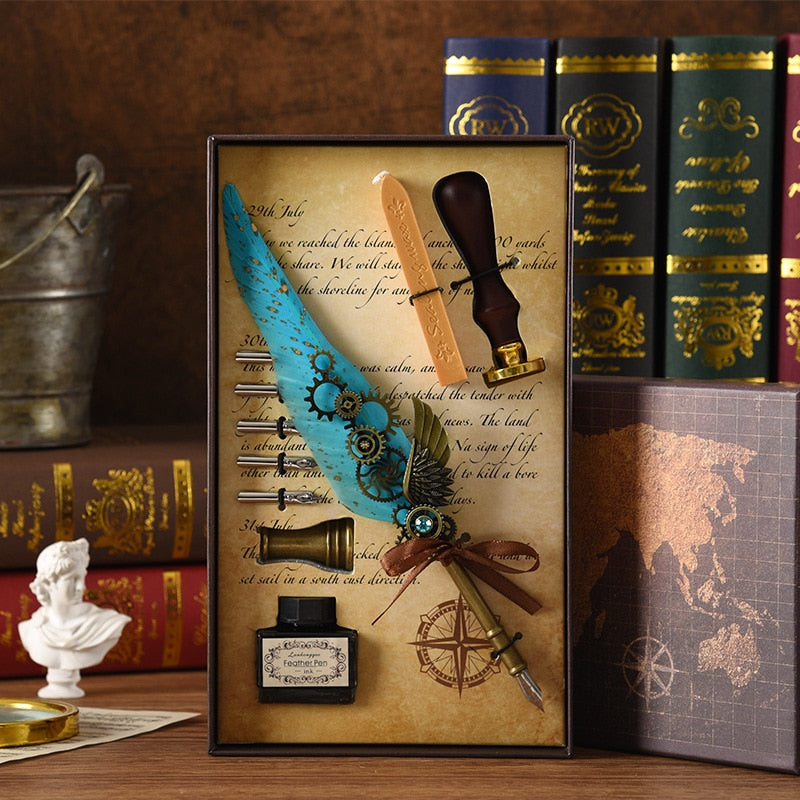 Phoenix Feather Mechanic Calligraphy Pen Set · Mavigadget