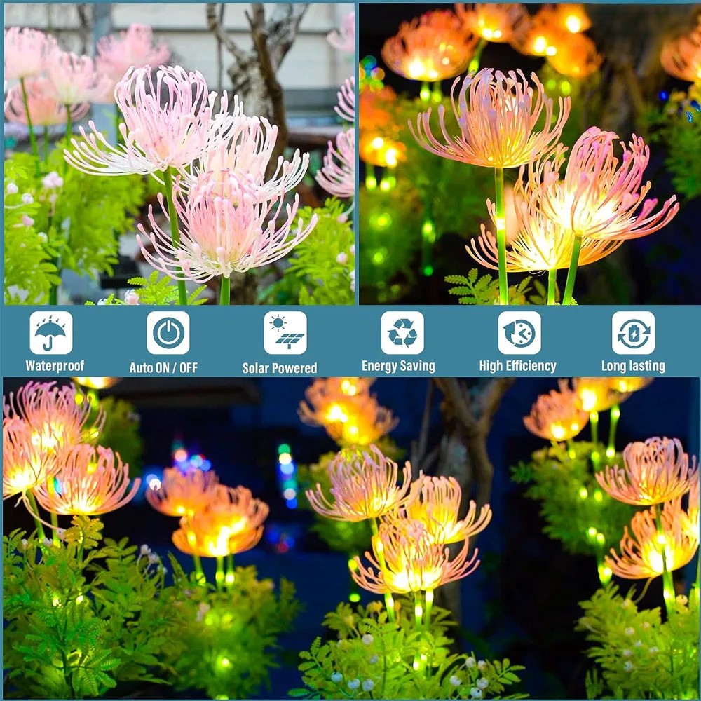 Soft Pink Glow Solar LED Flower Garden Light · Mavigadget