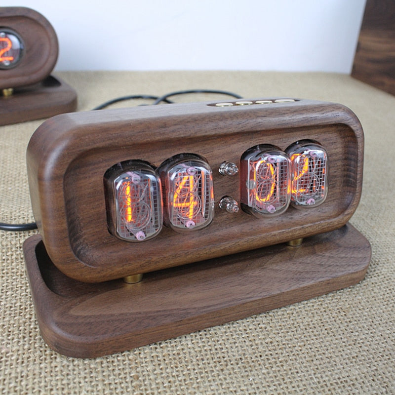 Elegant Black Walnut Digital Table Clock · Mavigadget