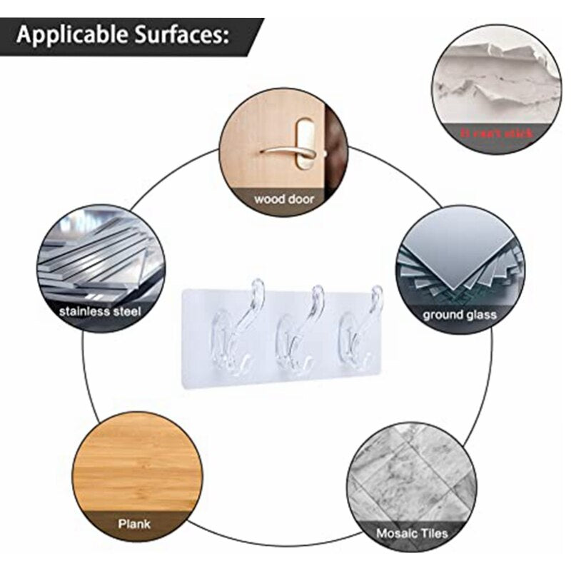 Transparent Invisible Adhesive Simple Wall Hangers · Mavigadget