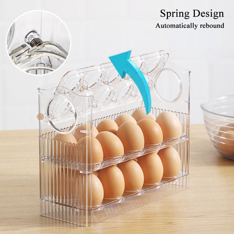 Automatic Flip Egg Storage Rack · Mavigadget