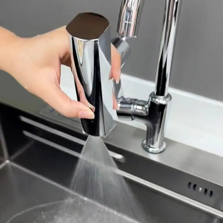 Universal Rotating Waterfall Sink Faucet Extension · Mavigadget
