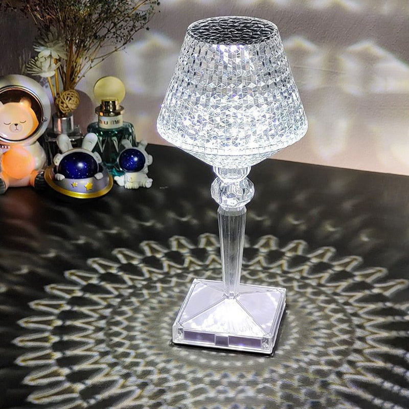Diamond Glow Rechargeable Crystal Table Lamp · Mavigadget