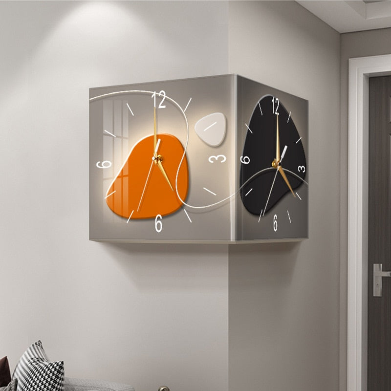 Elegance Time Wall Double Corner Clock · Mavigadget