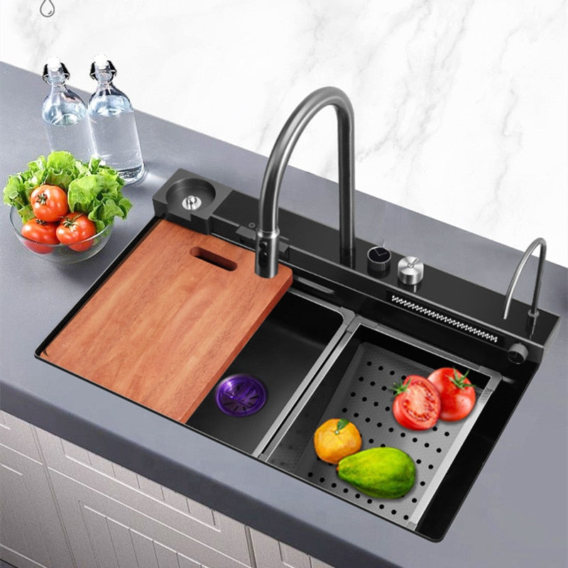 Honeycomb Digital Display Cup Rinser Prime FlowWaterfall Sink · Mavigadget