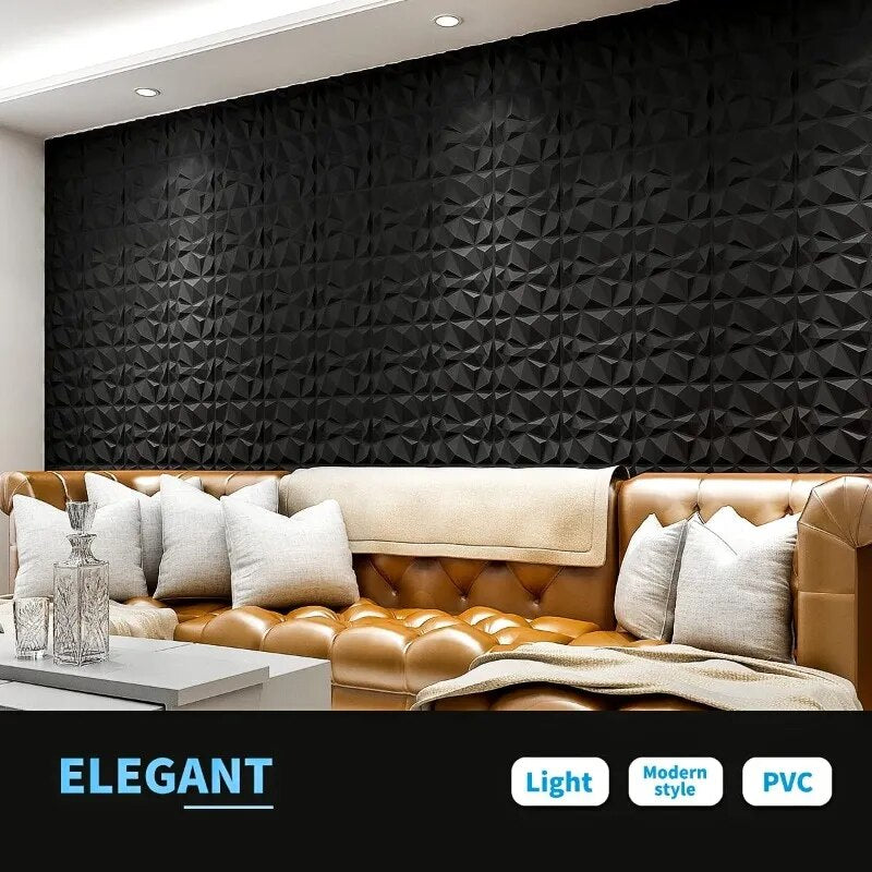 3D Diamond Design Decorative Matt Wall Panel Stickers · Mavigadget