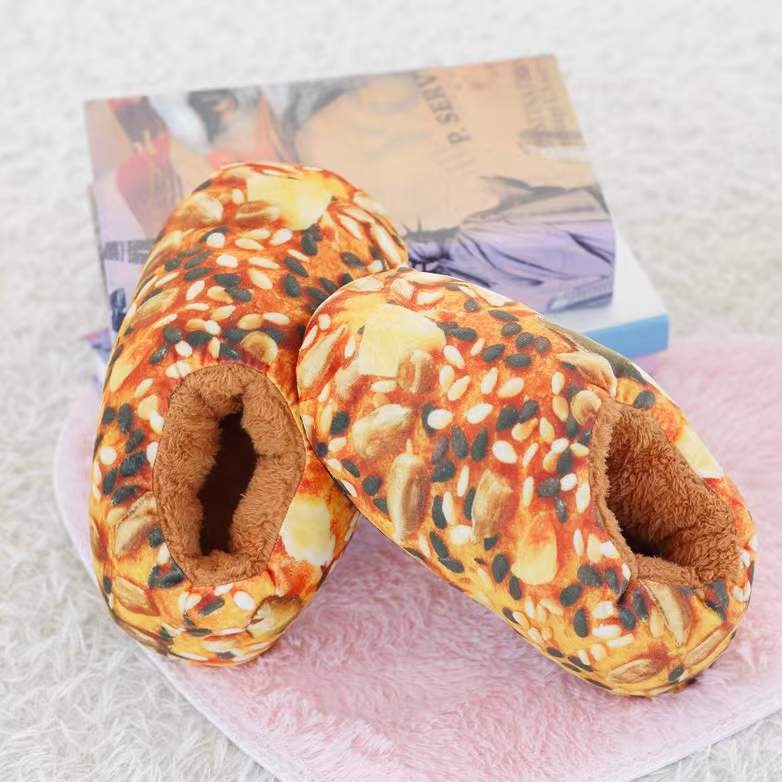 Creative Toast Bread Winter Slippers · Mavigadget
