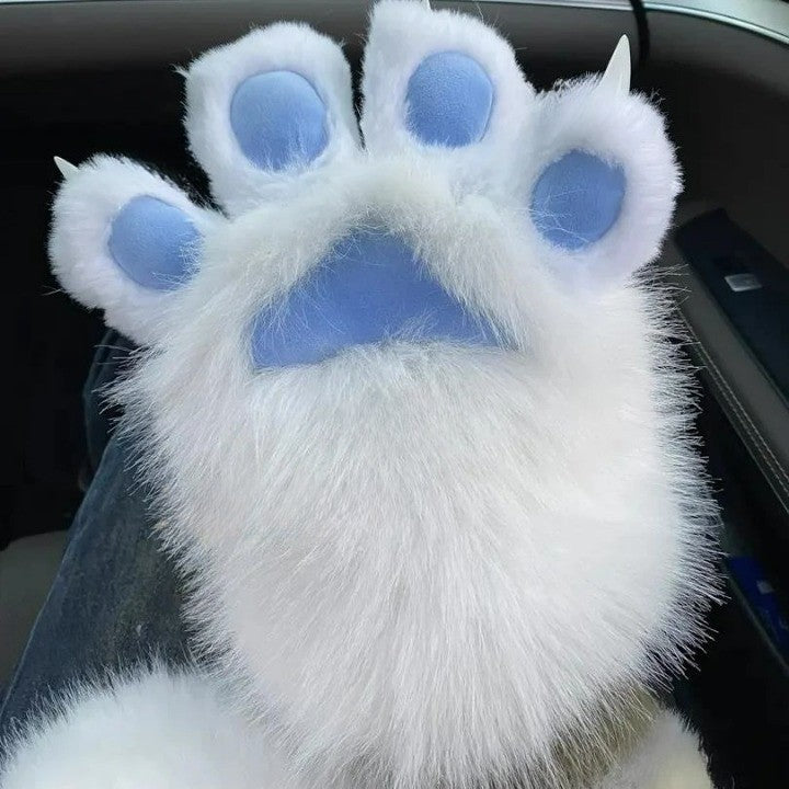 Padded Furry Paw Winter Hand Gloves · Mavigadget