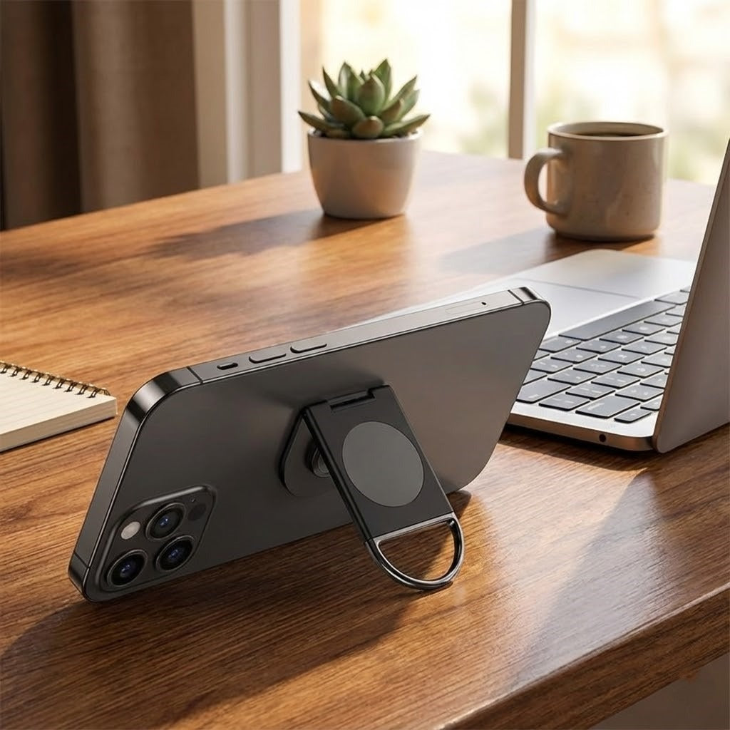 Sticky Fold Invisible Adjustable Universal Phone Stand · Mavigadget