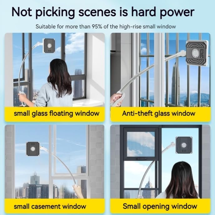 Effortless Double-Sided Long Handle Window Cleaner Brush · Mavigadget