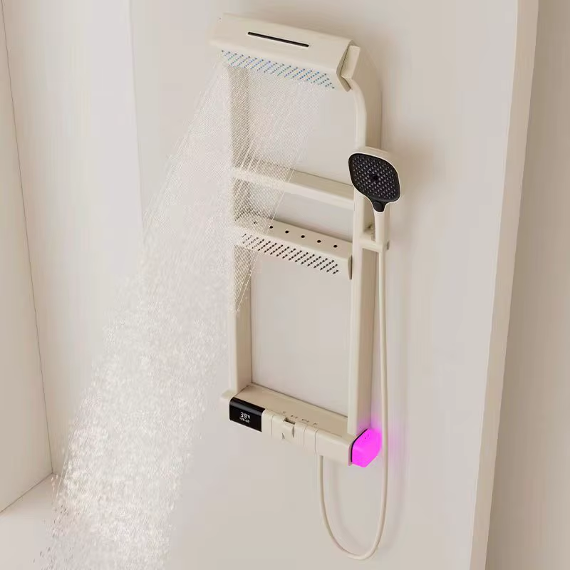 Modern LED Digital Display Thermostatic Piano Keys Shower Set · Mavigadget