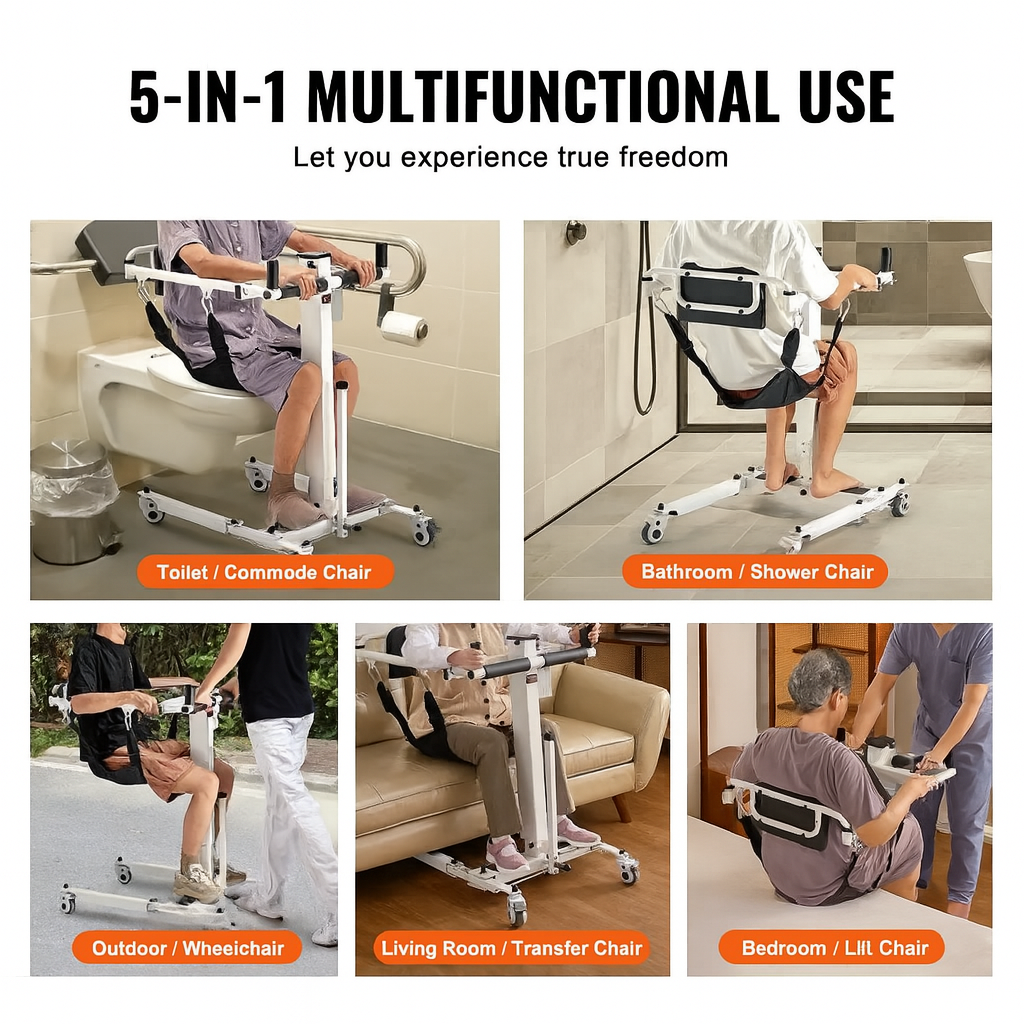 5-in-1 Foldable Patient Lift Mobility Chair · Mavigadget